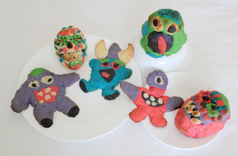Filth Wizardry: Colourful skull and monster cookies