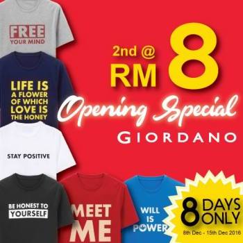 Giordano 特别大减价！第二件衣服只需RM8！太便宜了吧~ - Leesharing