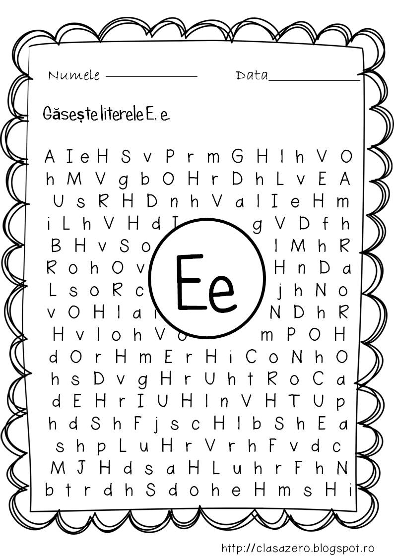 Clasa pregatitoare: Fise litere