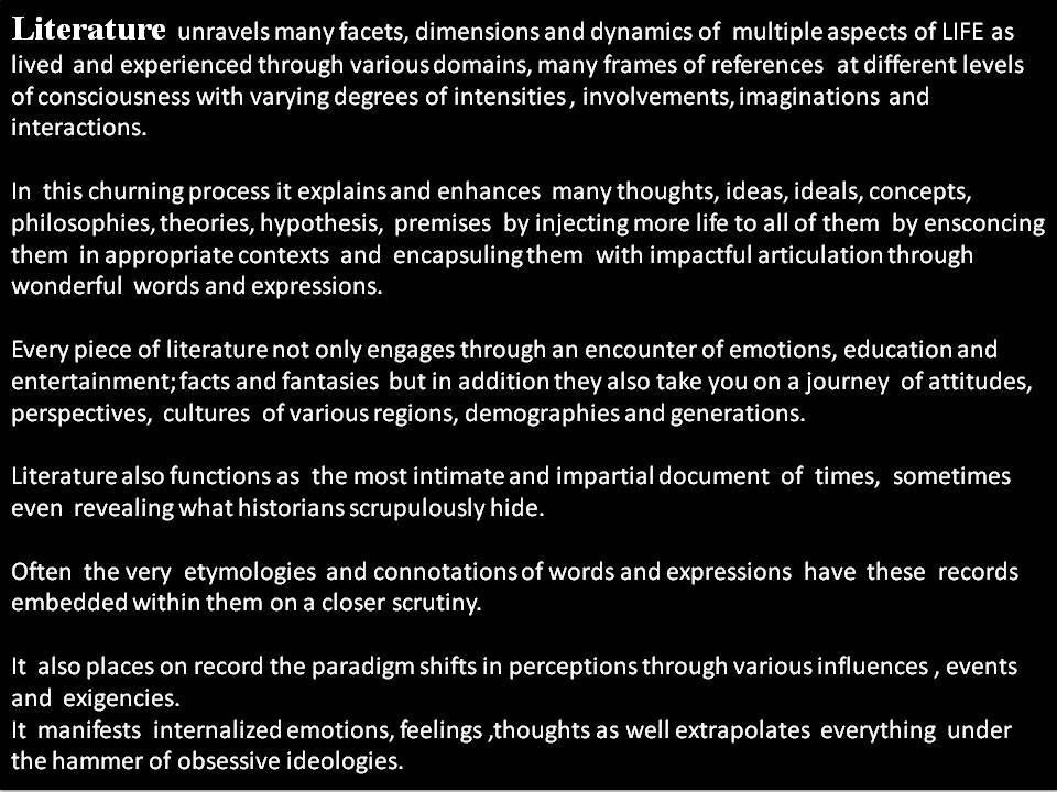 content write ups: Literature