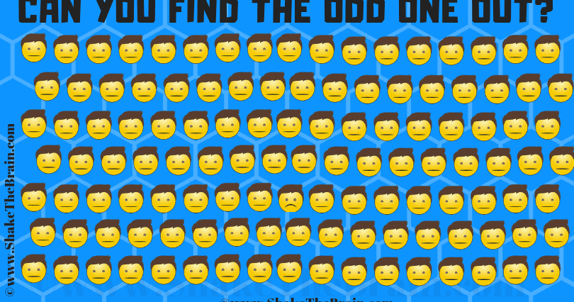 Observational Skill Test | Find The Odd Emoji Out Puzzle