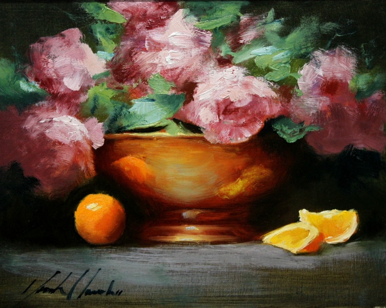 JustinClementsDailyPaintings: 'Still Life with Orange Slices'