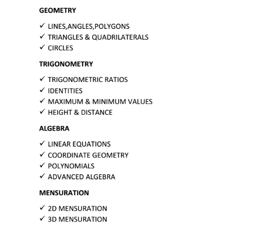 Advance Maths Notes for SSC CGL, CPO, CHSL, MTS Etc