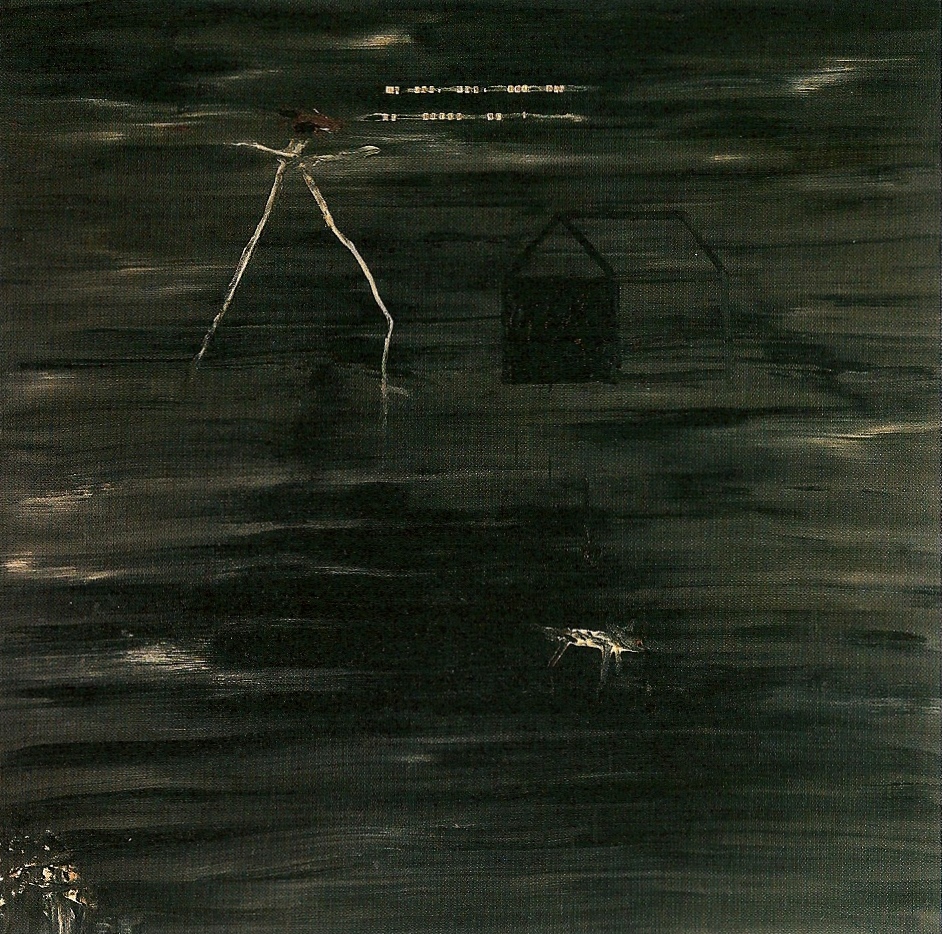 "Oww God, Mom, the Dog He Bited Me", David Lynch, oil on canvas, 1988 ...