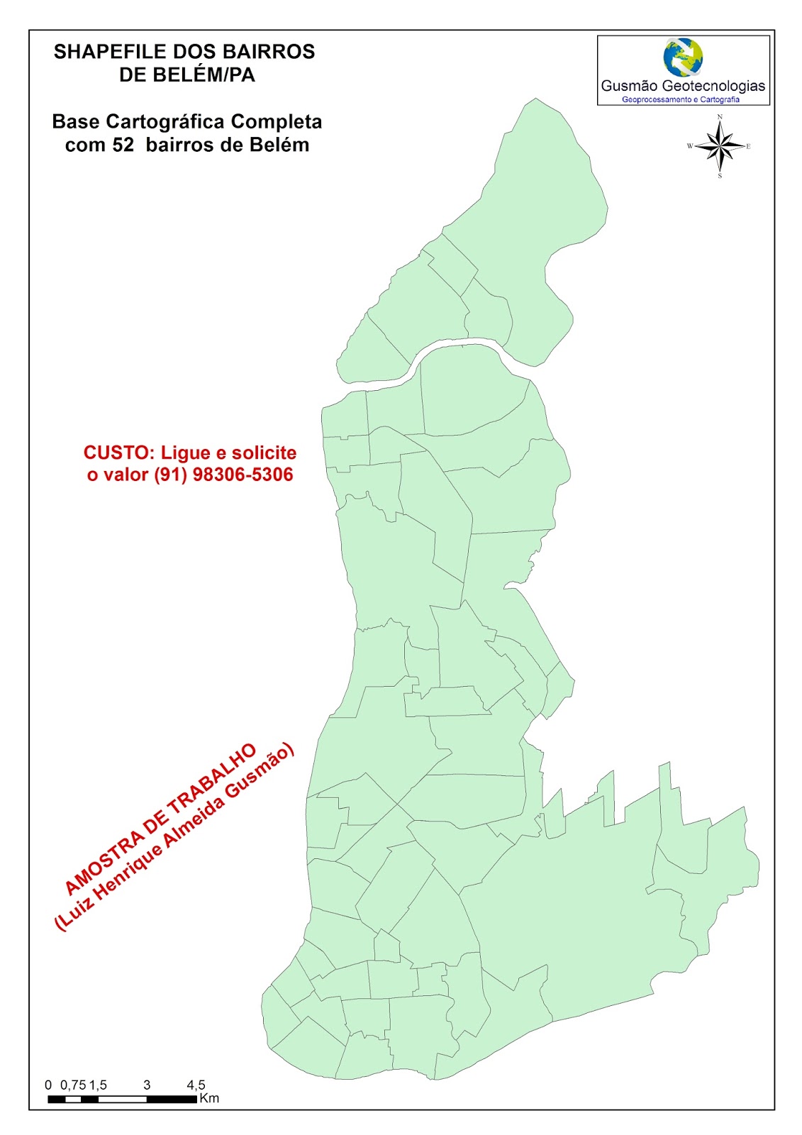 Geografia e Cartografia Digital: Shapefiles de Belém, municípios, do ...