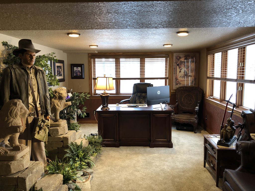 Fan Gives His Home Office An Impressive Indiana Jones Theme
