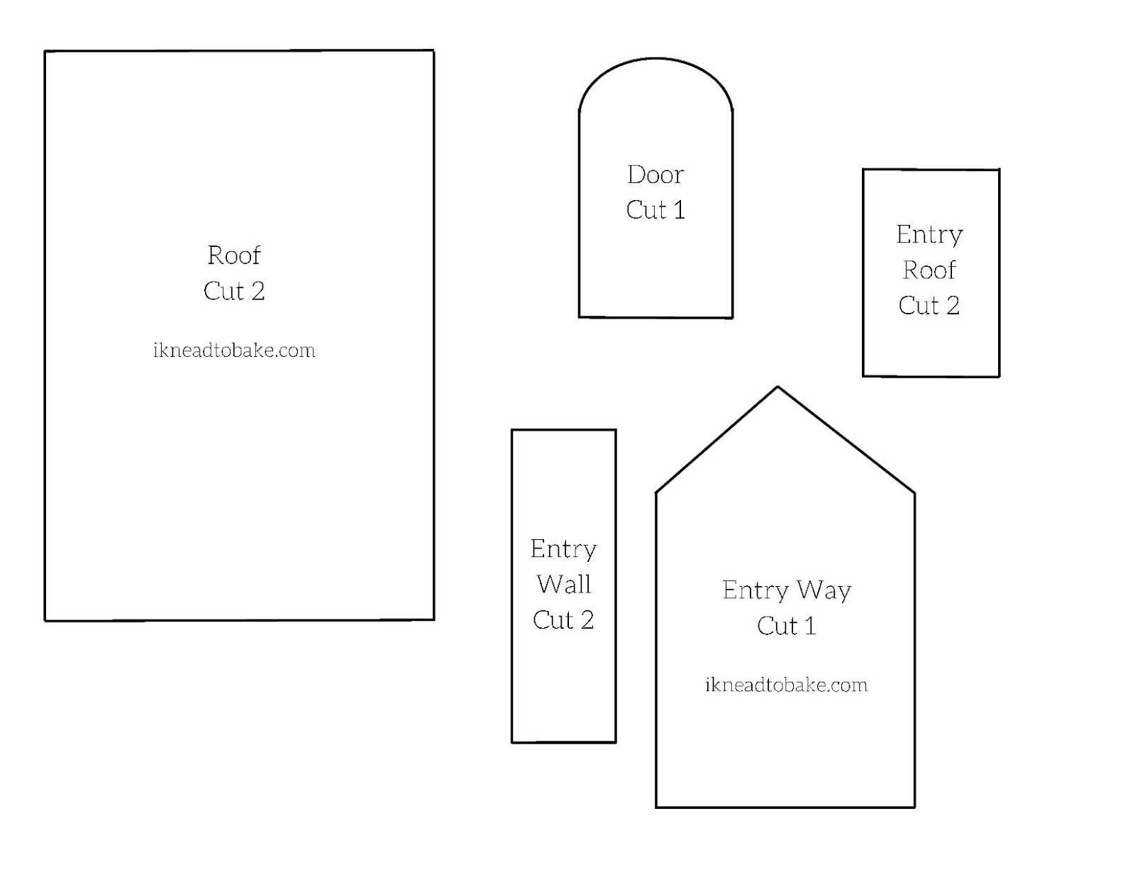 I Knead to Bake: Gingerbread Houses 2014 + Free Printable Pattern