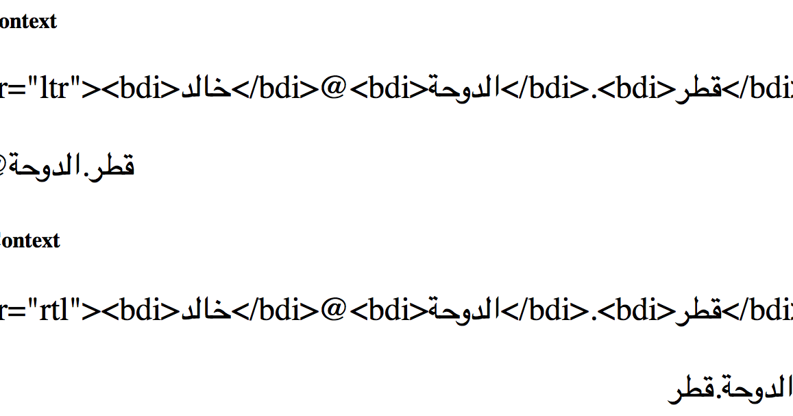 André 小﻿山 Schappo: Arabic Email Addresses