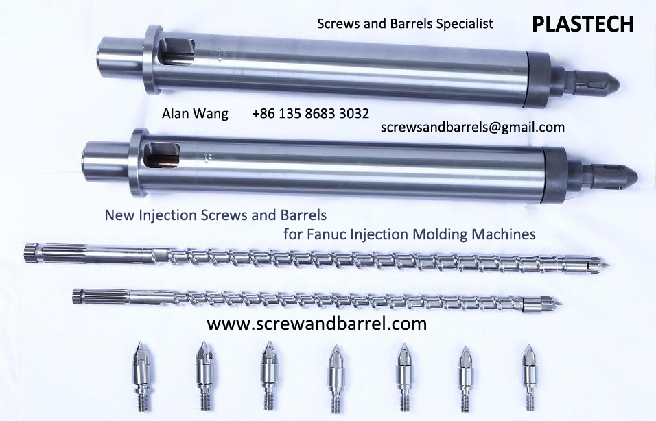 Fanuc injection screws, barrels, cylinders, screw tips, nozzles and ...