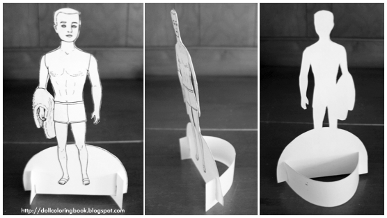 How to cut stands for your paper dolls... | The Doll Coloring Book