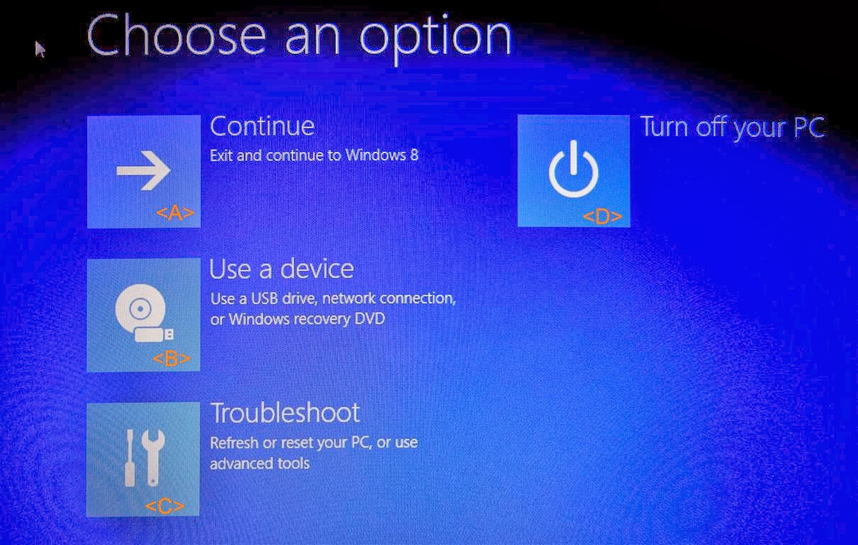 System Refresh/Reset or Restore in Windows 8