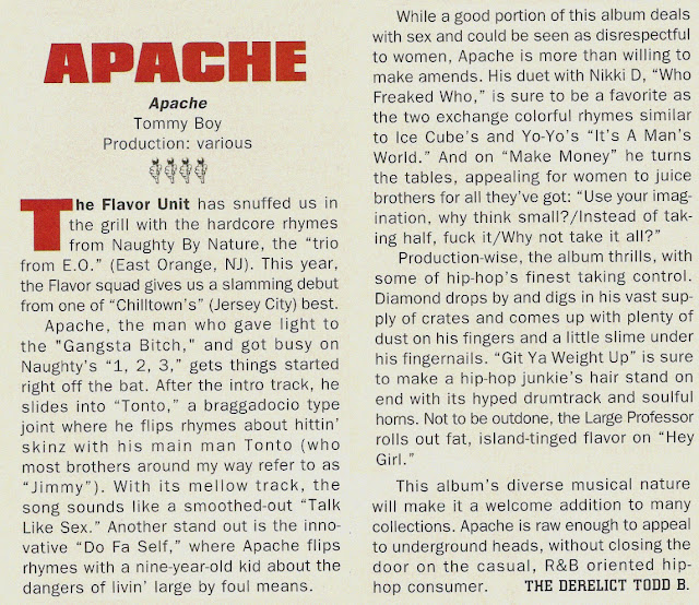 Hip-Hop Nostalgia: Apache "Apache Ain't Sh!t" (The Source, 1993)