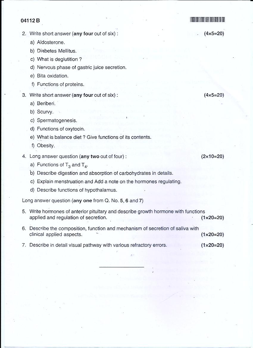 The Ultimate Medical Student Helper: Physiology University Question Paper
