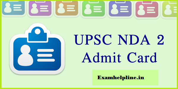 UPSC NDA II 2017 Admit card