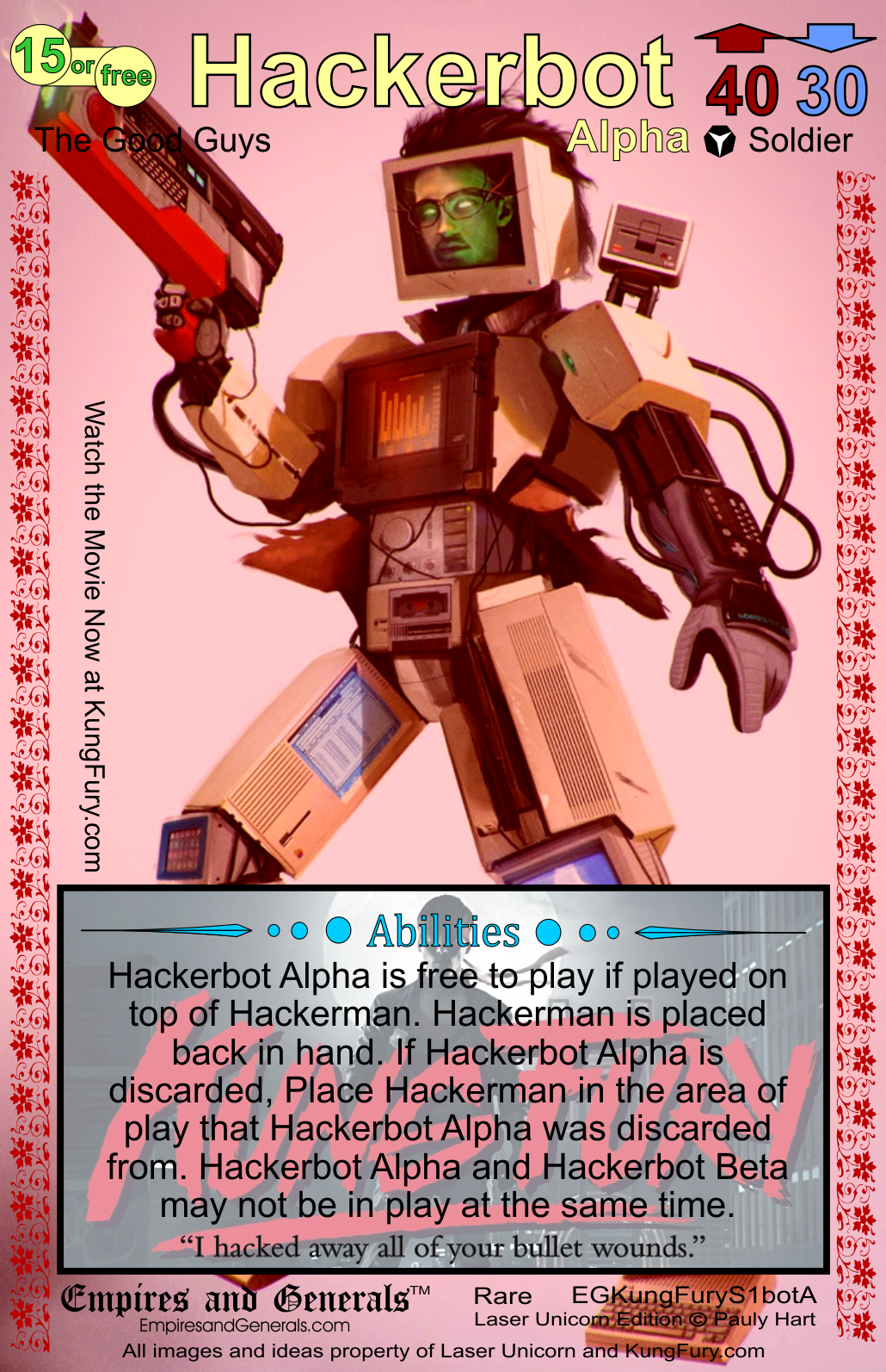 Empires and Generals: Kung Fury Cards Update 14: New Hackerbot Art