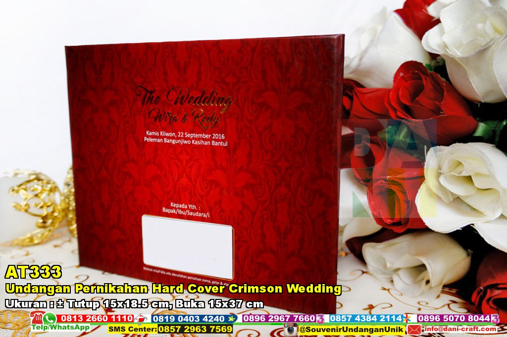 Undangan Pernikahan Hard Cover Crimson Wedding | Souvenir Pernikahan