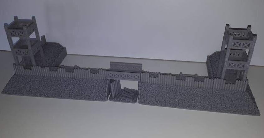 10mm Wargaming: Half a Roman Fort from Printable Terrain