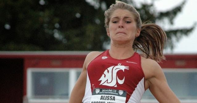 WSU's Alissa Brooks-Johnson leads Pac-12 heptathlon at the break...