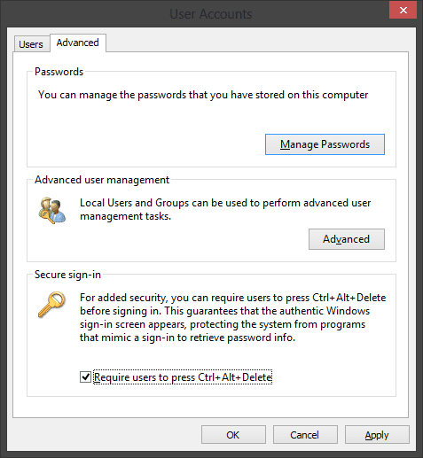 Enable Ctrl+Alt+Delete Logon in Windows | Marks PC Solution