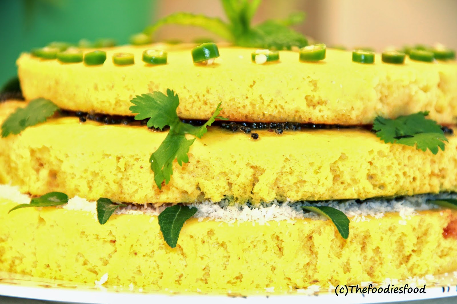 thefoodiesfoods.com: SAVOURY MOONG-DAL CAKE/DHOKLA