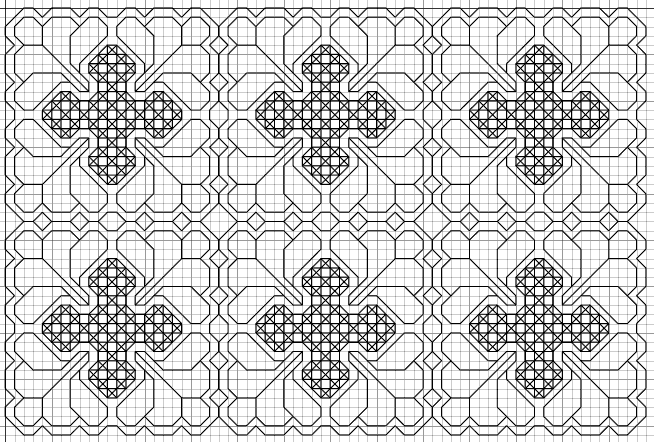 Imaginesque: Blackwork Embroidery: Small Motif&Fill Pattern