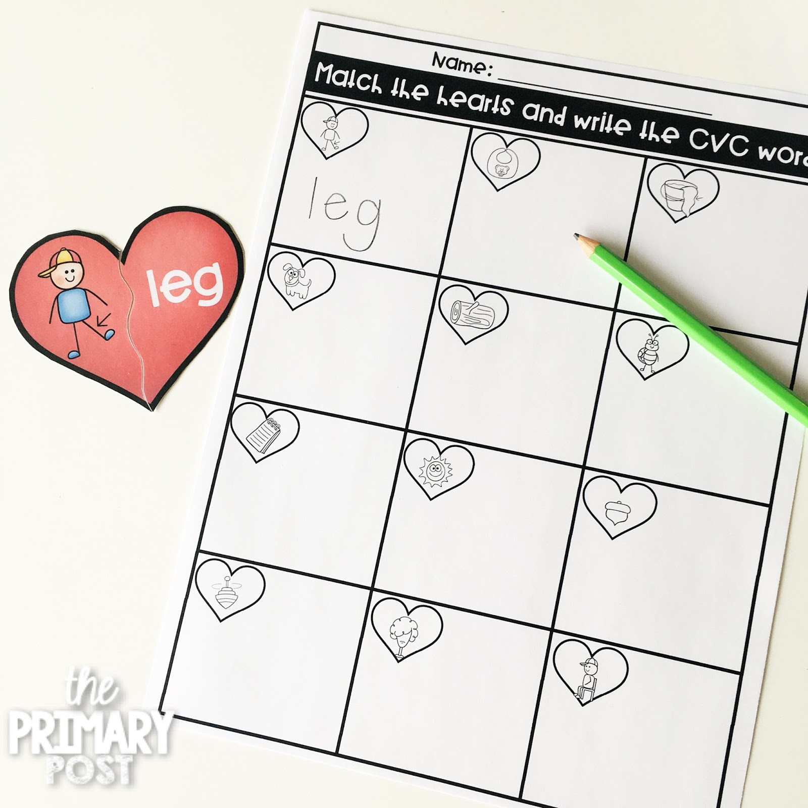 CVC Hearts FREEBIE - The Primary Post