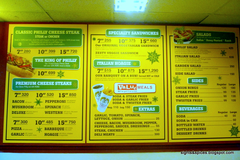Sights and Spices: Spices: The Cheese Steak Shop