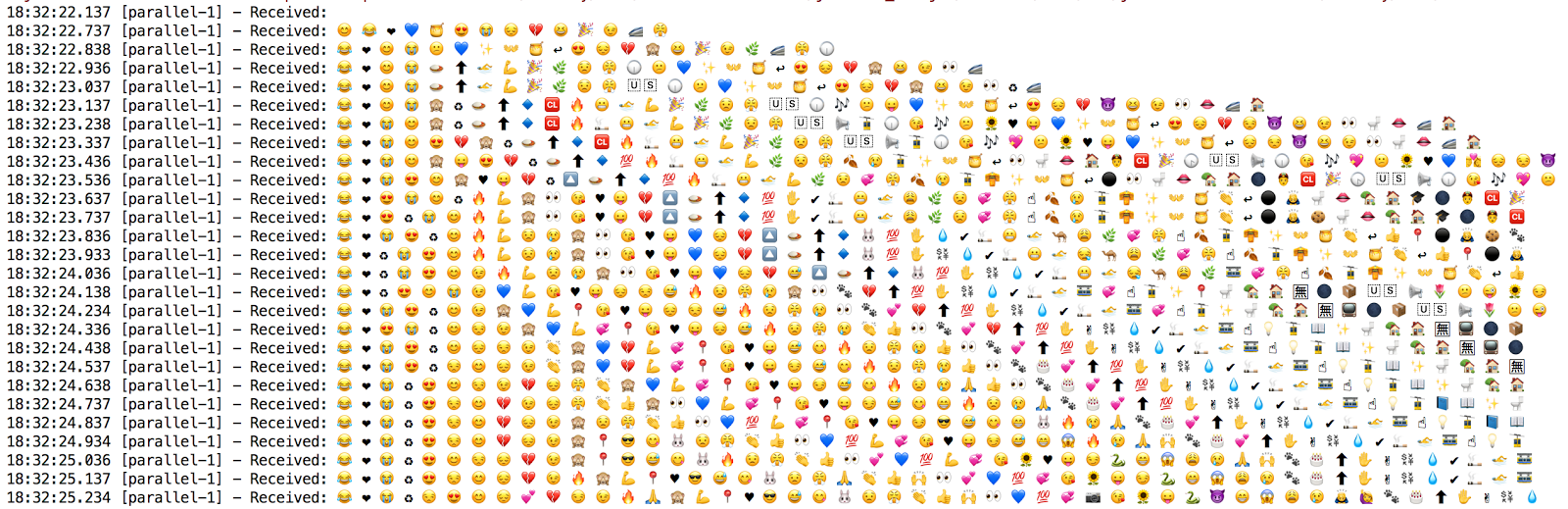 Reactive emoji tracker with WebClient and Reactor: aggregating data