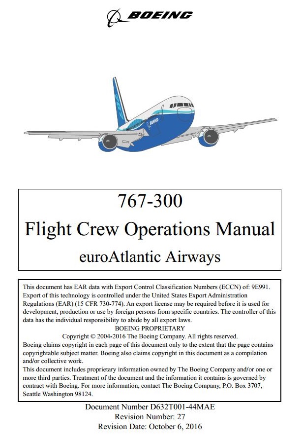 ARQUIVOS AERONÁUTICOS: Manual Boeing 767-300 FCOM