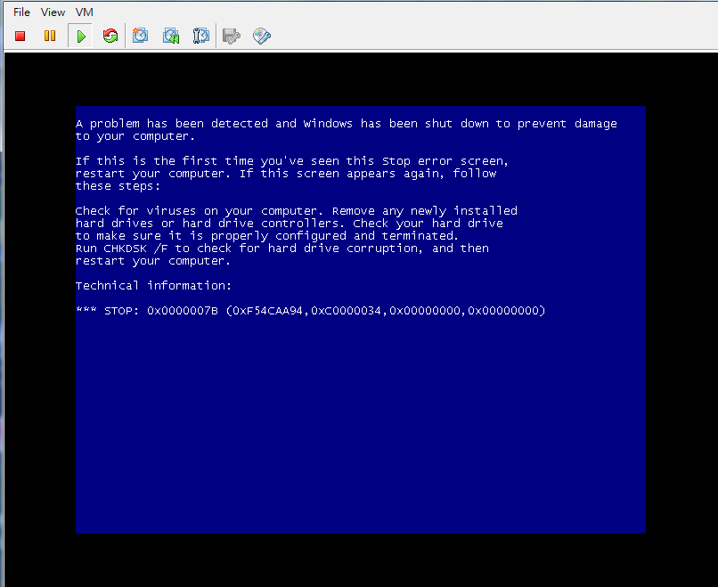 自由人、自由事: VMWare ESXi - Windows 2003 P2V後出現Blue Screen