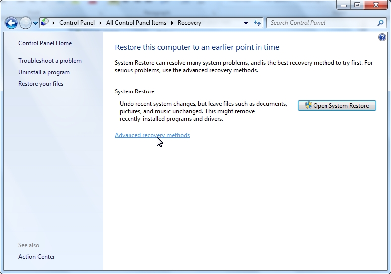 artikelKita: Cara Restore Komputer Menggunakan Recovery Control Panel