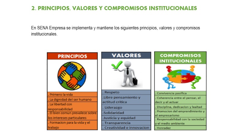 CEFA: Principios, valores y compromisos institucionales SENA Empresa