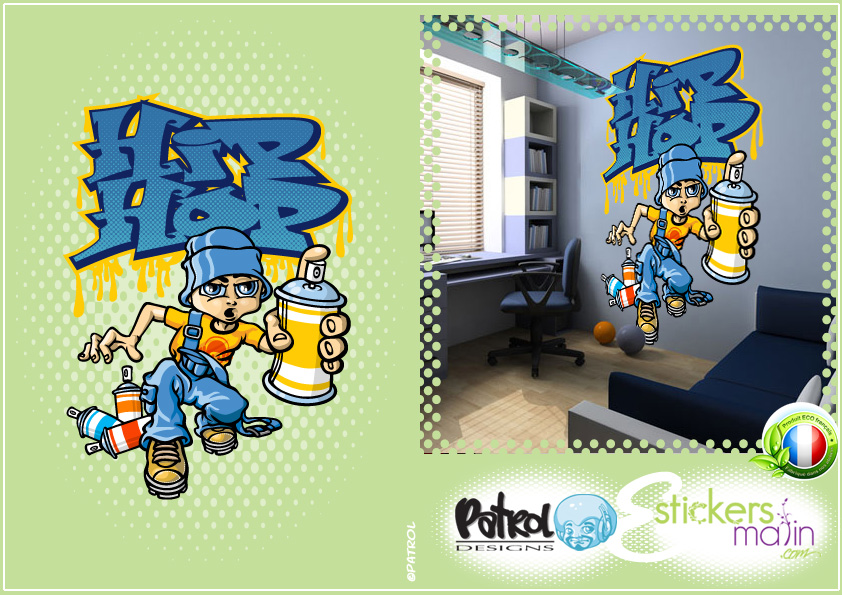 Stickers Designs: Stickers B-boy and hip hop graffiti