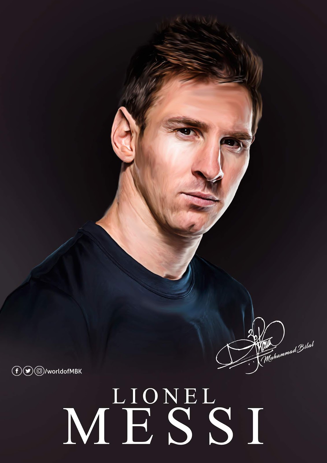 MBK GFX: King Leo | Lionel Messi | Digital Painting | MBK Drawings by ...