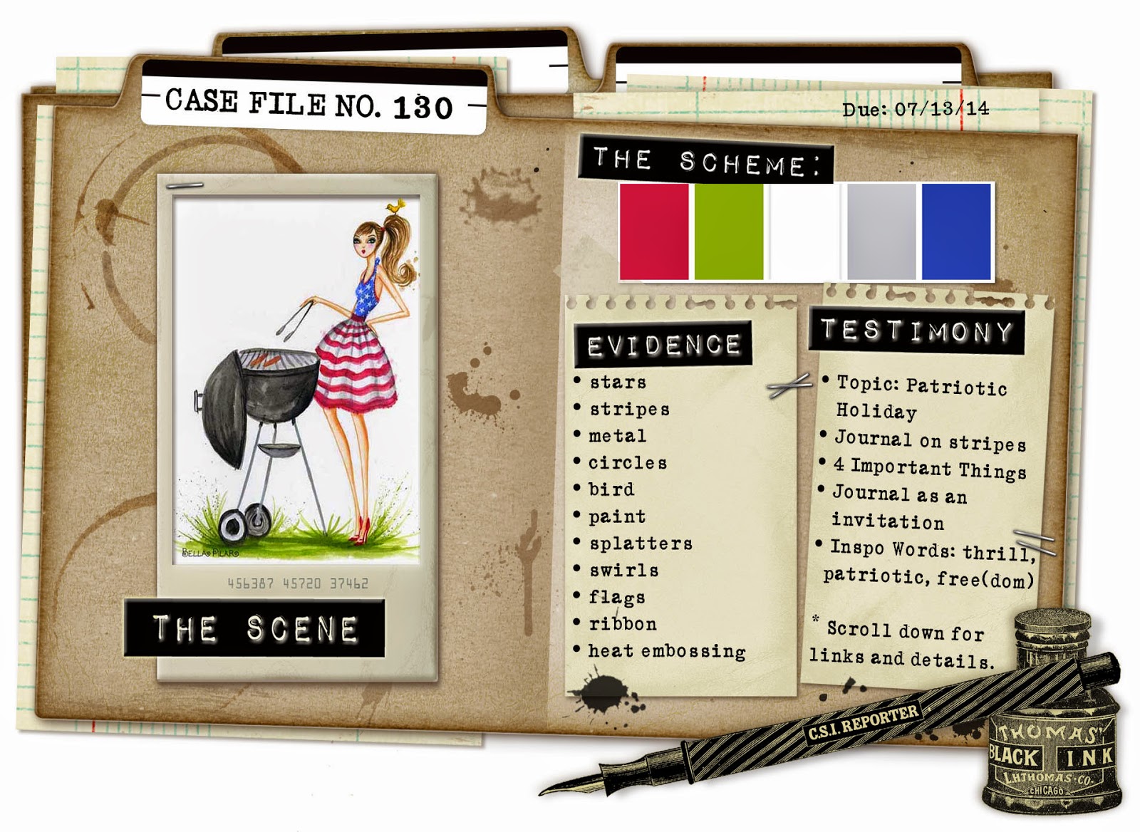 Little Scraps of Magic: Patriotic {CSI Case File No. 130}