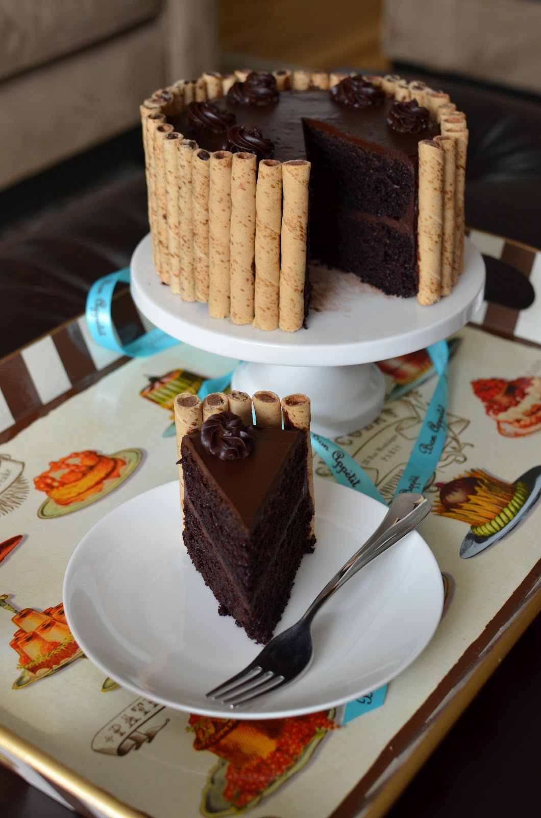 Playing with Flour: Ribbon cake from leftovers, mixing & matching