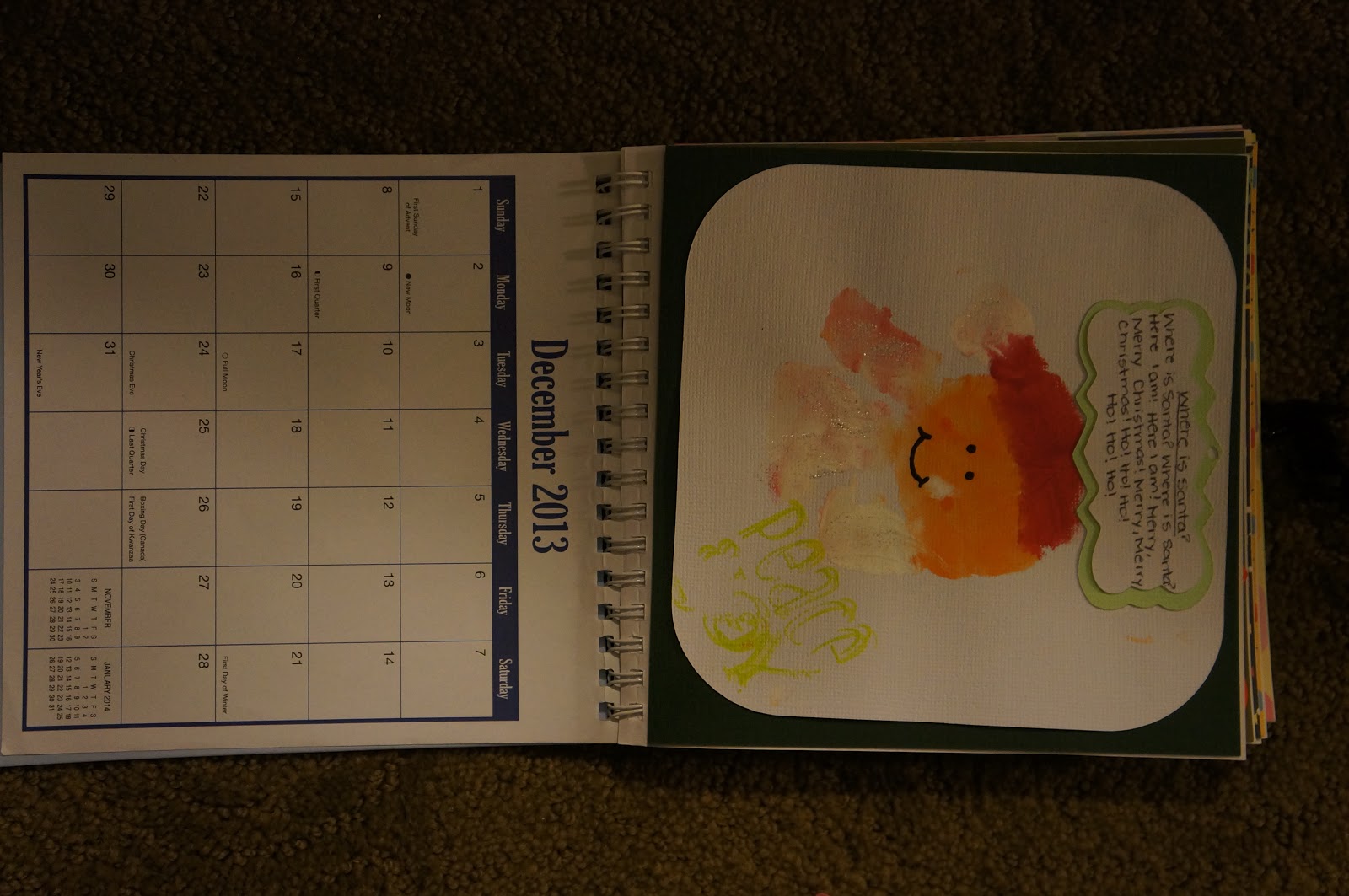 Making my Kids' day special 1 day at a time!: DIY Handprint Calendar