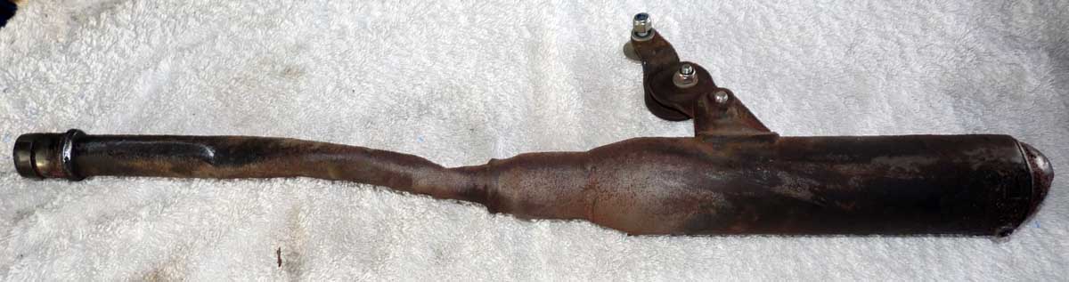 My Motorcycle Restoration Diary & Notes: TY175: Exhaust Tail Pipe