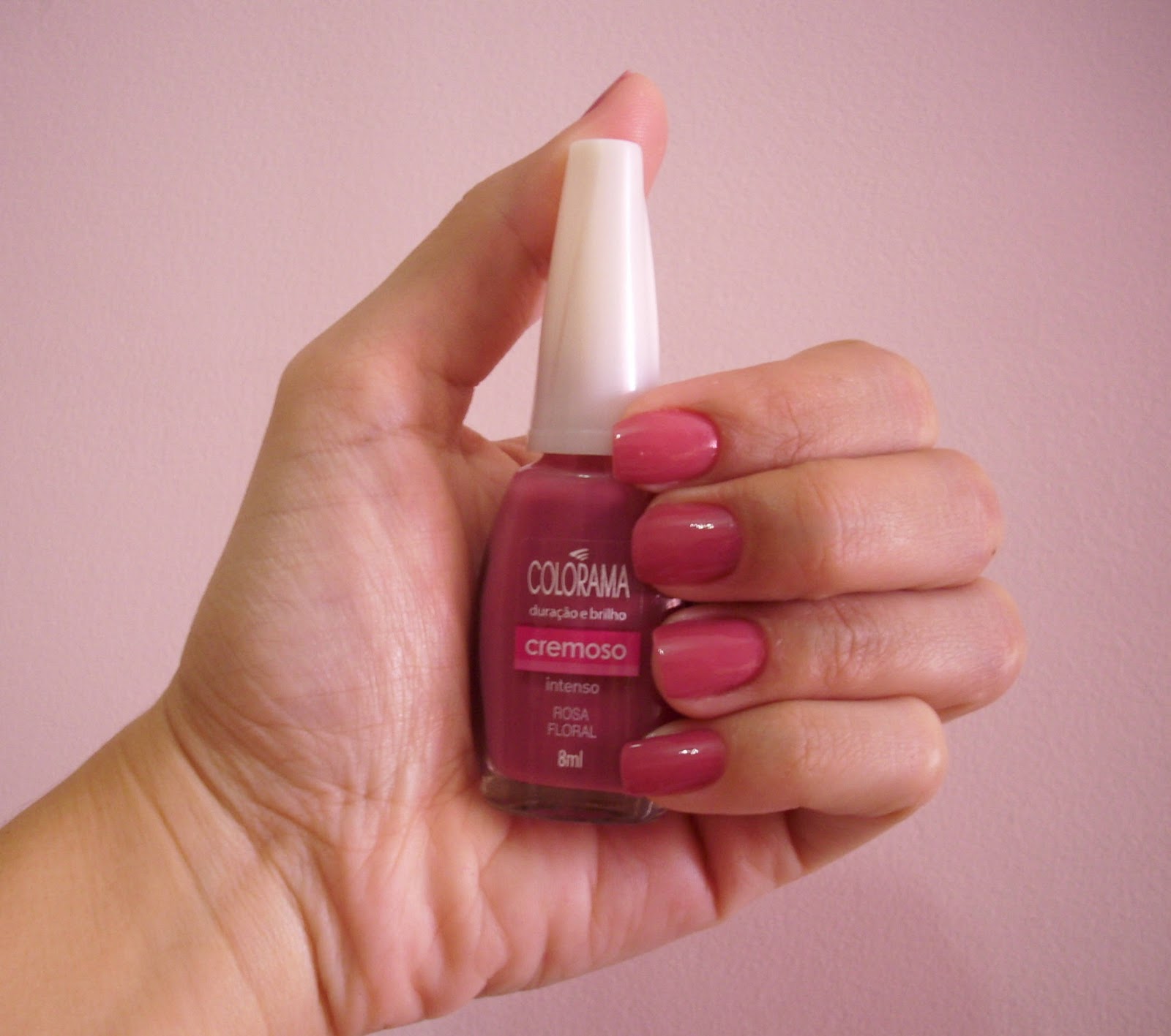 Babado Fashion: Eu testei: esmalte Rosa Floral, da Colorama