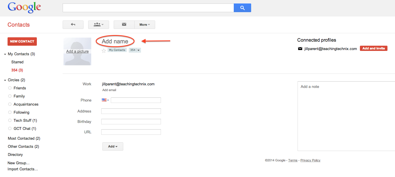 TeachingTechNix: Create a Group in Google Contacts