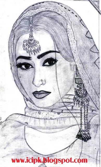 pakistani artist bobby, drawing with hand, | http://icipk.blogspot.com