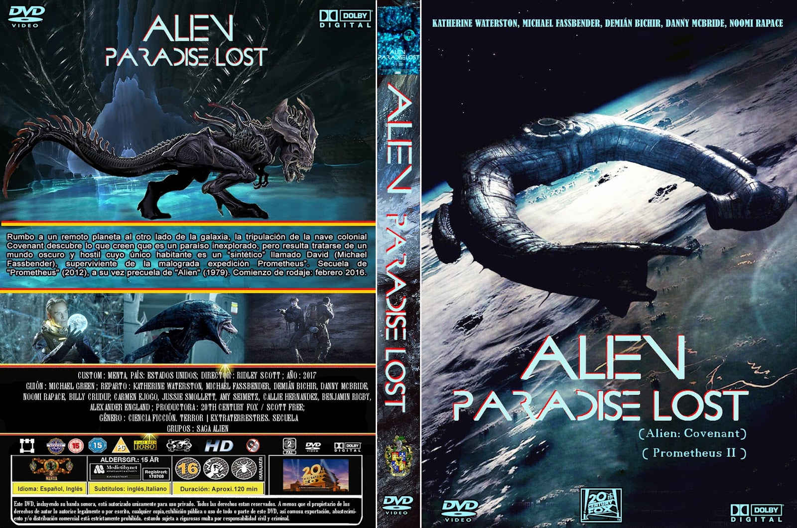 Caratulas y etiquetas: Alien Paradise Lost (Alien: Covenant)