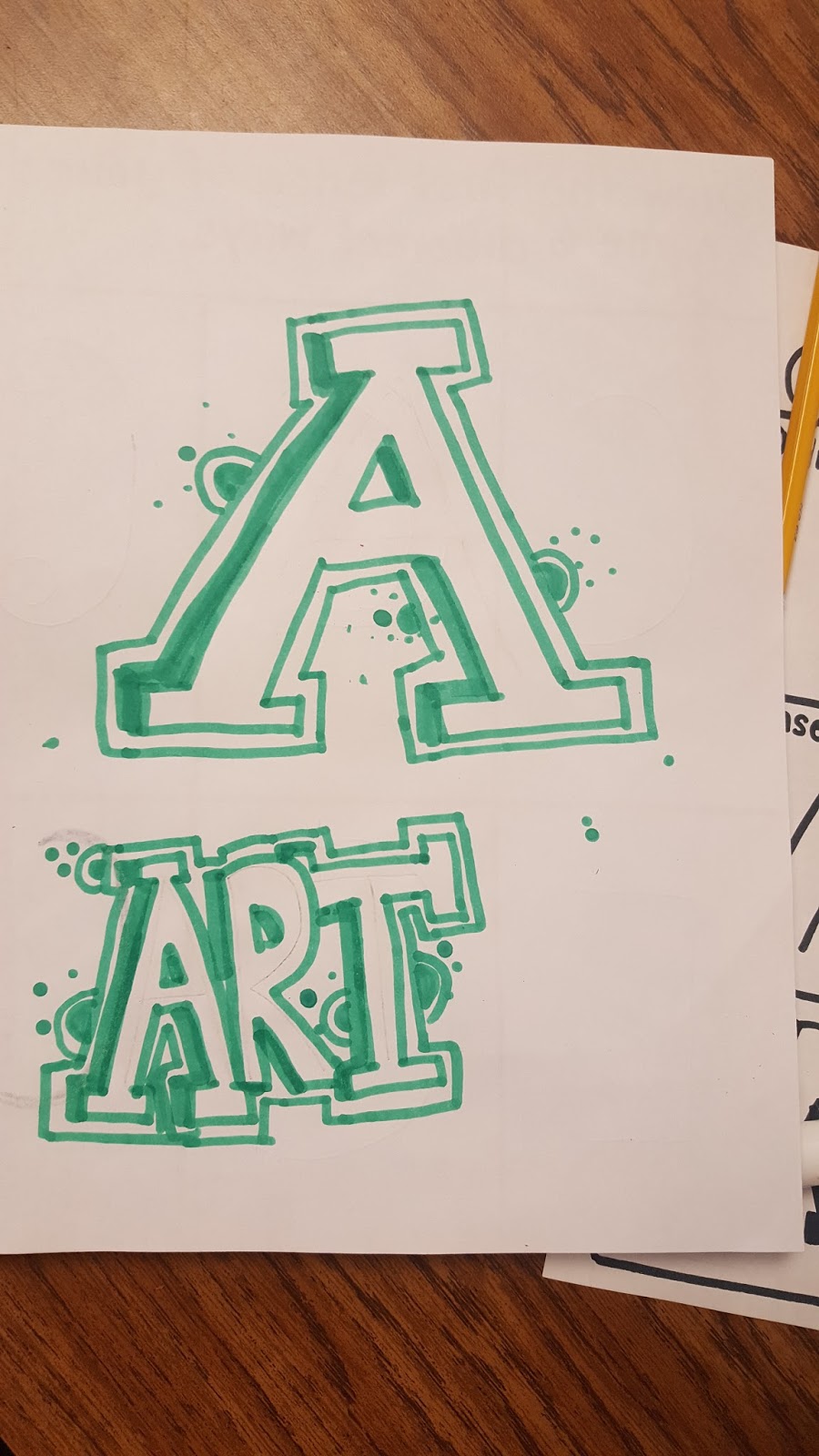 Gladys Noon Spellman ES Art: Typography (6th Grade)