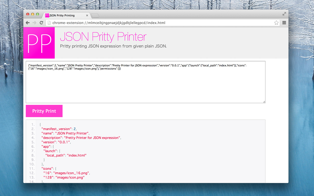 open technica: Chrome App: JSON Pretty Printer をリリースしました