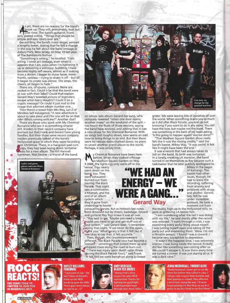 Emily Blame: Kerrang’s Issue with MCR article