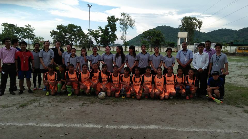 Parijat Academy: Friendly girls football match between Delhi Public ...