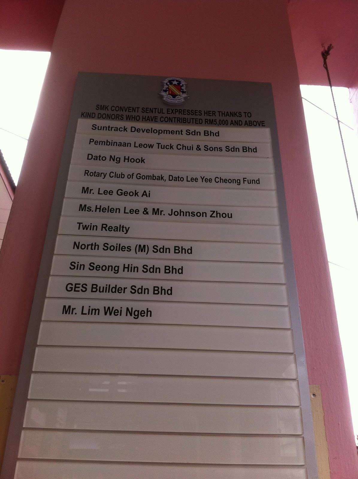 Principal's blog SMK Convent Sentul: November 2011