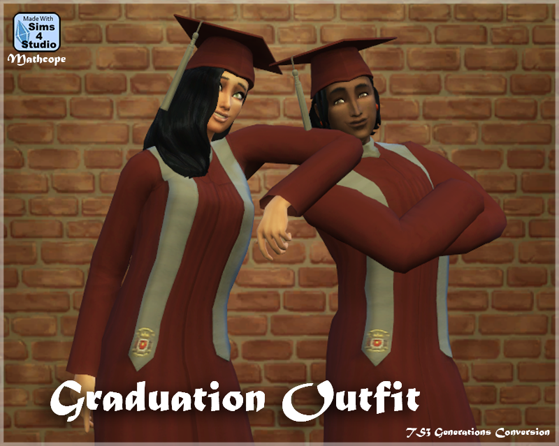 My Sims 4 Blog: TS3 Graduation Outfit Conversion for Males and Females ...