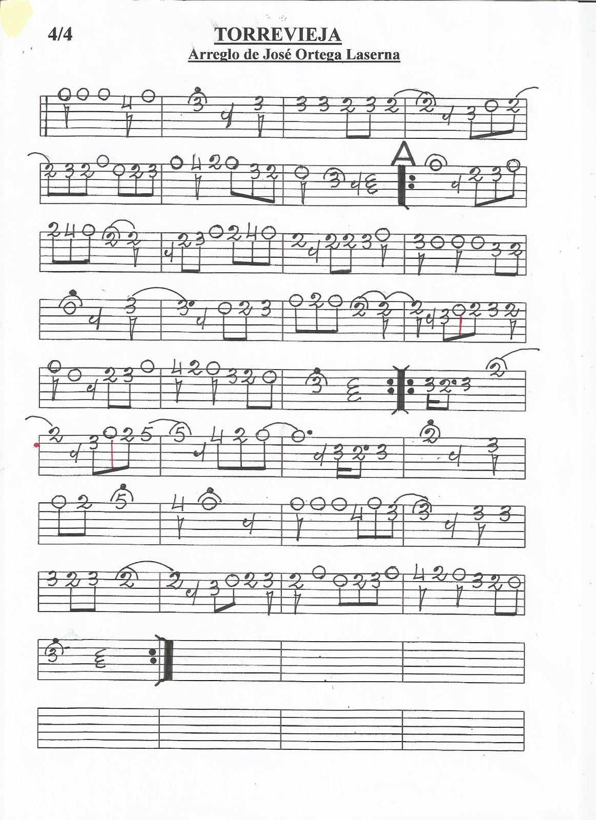 PARTITURAS EN CIFRA PARA BANDURRIA Y LAÚD DE JOSÉ ORTEGA LASERNA ...