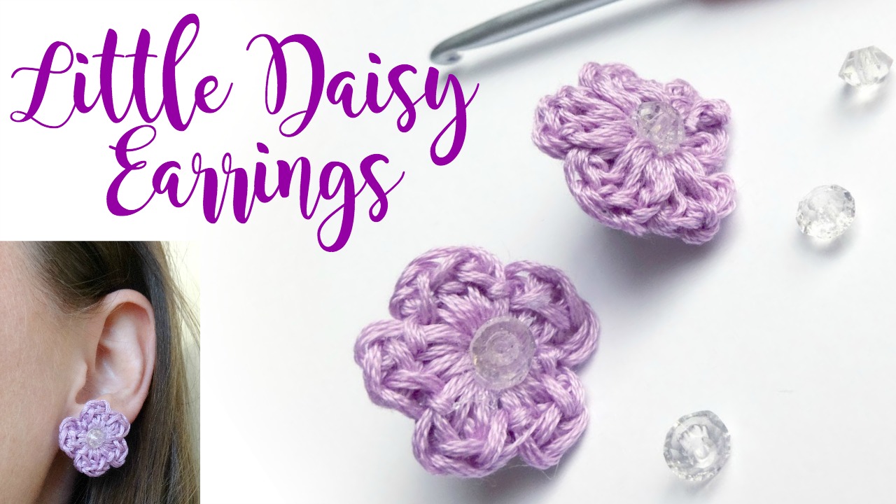 Fiber Flux: Free Crochet Pattern...Little Daisy Earrings!